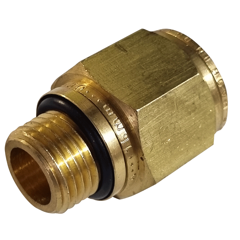 16mm Hose x M16 Metric Male - Straight Male Connector - Brass Push Fit ...