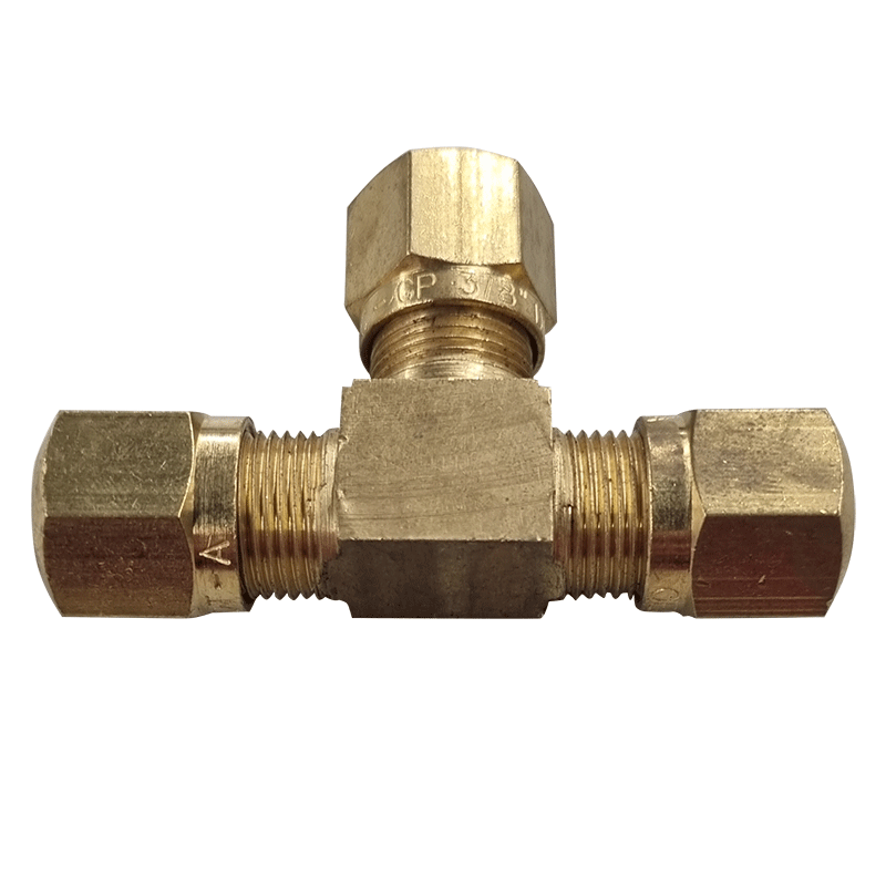 1 4 Hose X 1 4 Hose Tee Compression Fitting NF14644 All Time Diesel